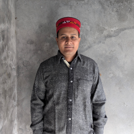 Mens merino wool shacket Grey – Bhuttico Shawls